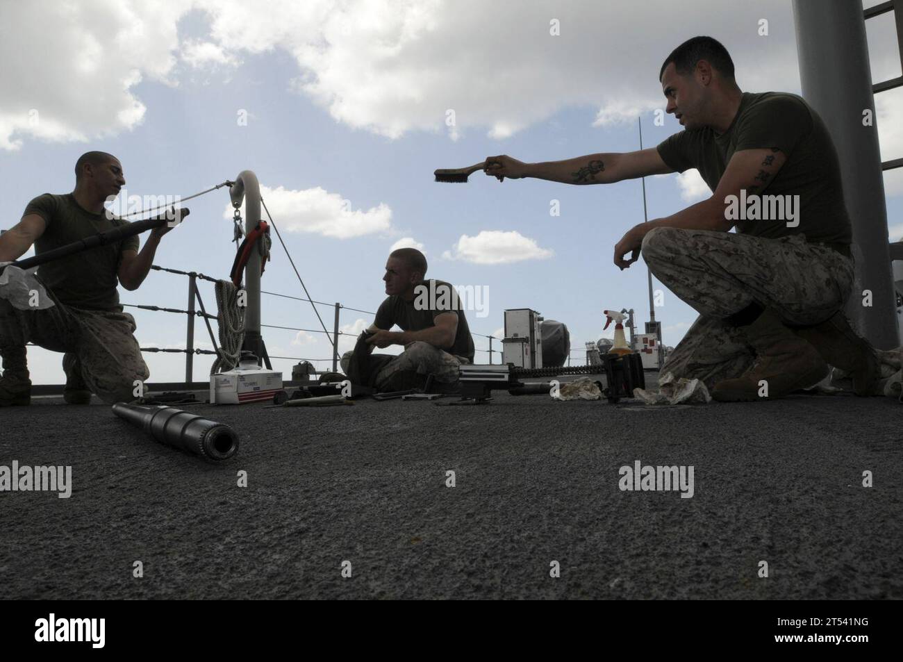 Cleaning, guns, Marines Stock Photo - Alamy