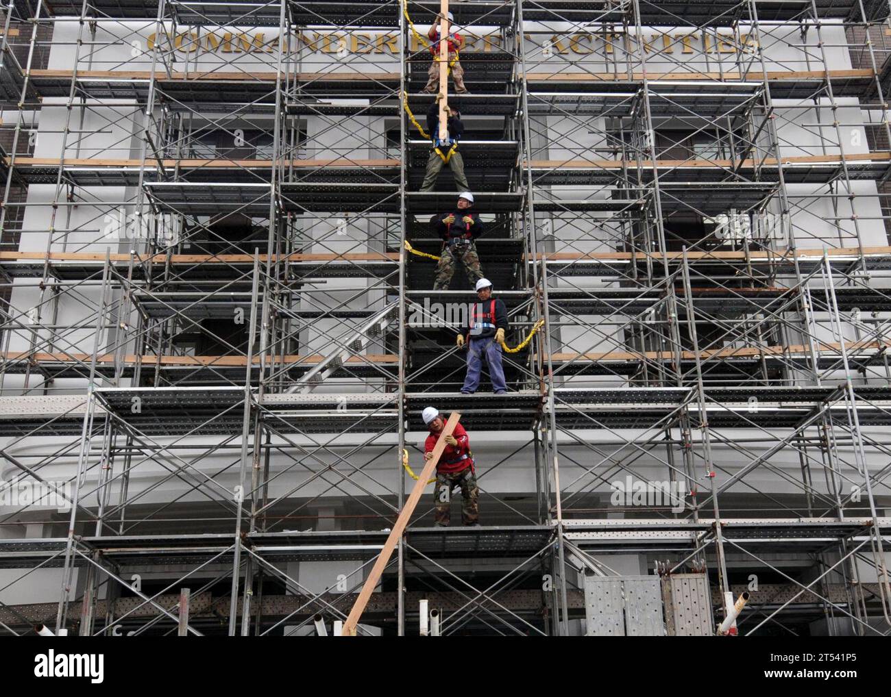 Cleaning, Commander, Fleet Activities Yokosuka headquarters building ...