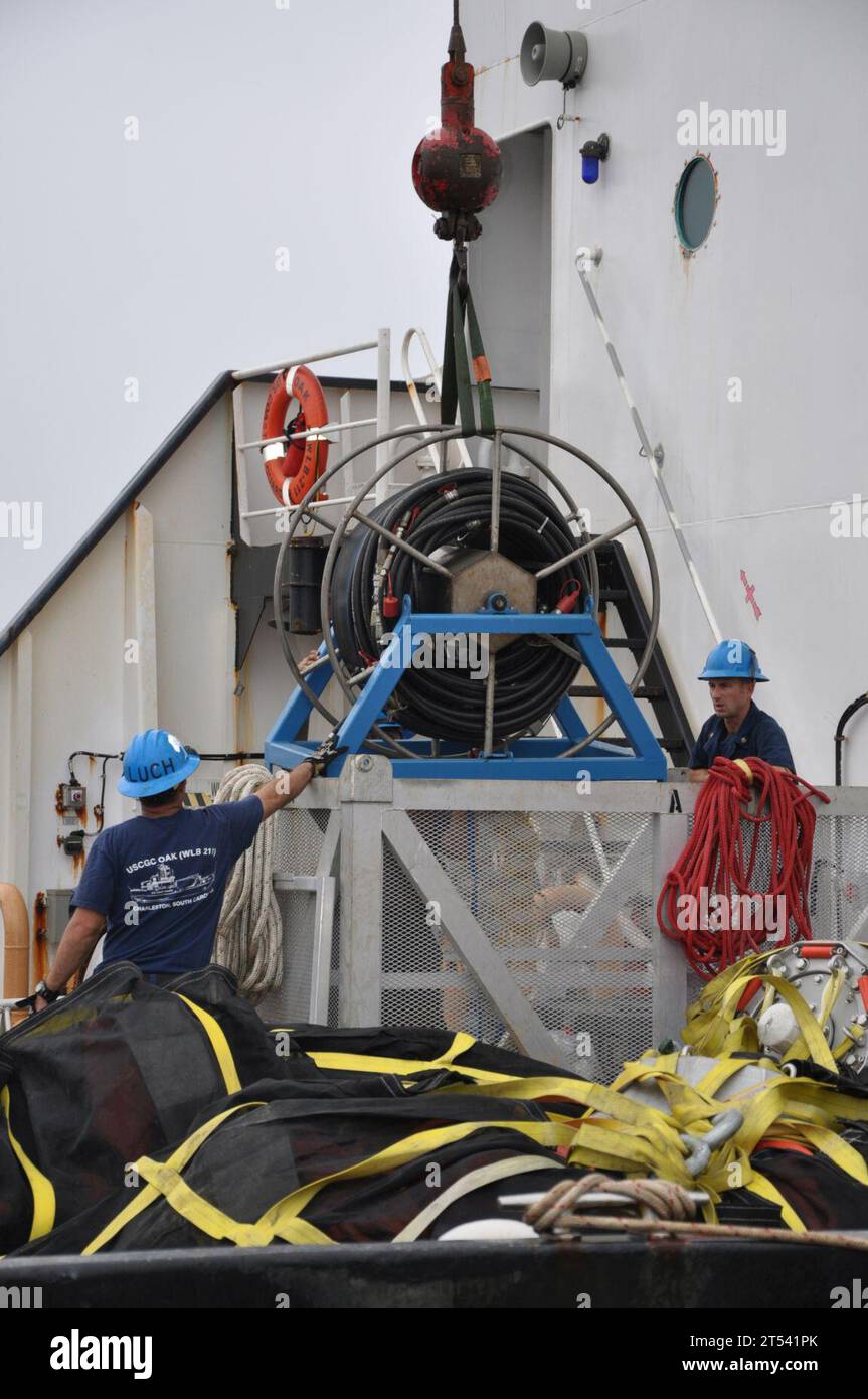 cleanup, Coast Guard, environment, oil spill, seagoing buoy tender ...