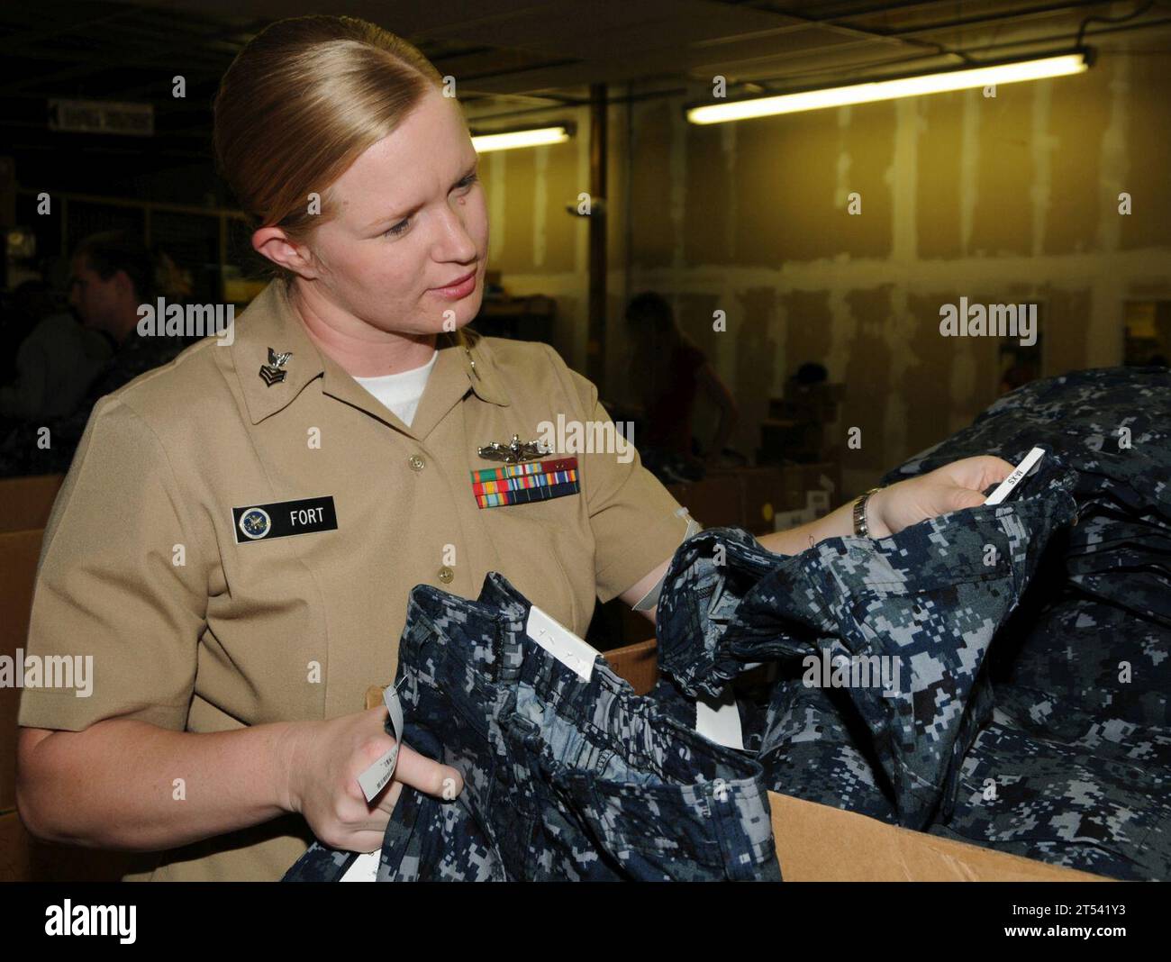 clothing, Navy working uniform, NWU, Sailor Stock Photo - Alamy
