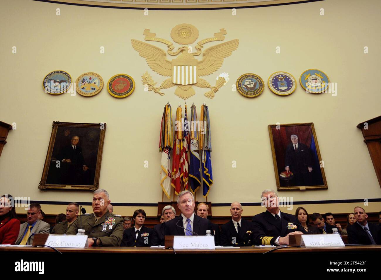 CNO Admiral Gary Roughead, Commadant James Conway, HASC, Marine Corps ...