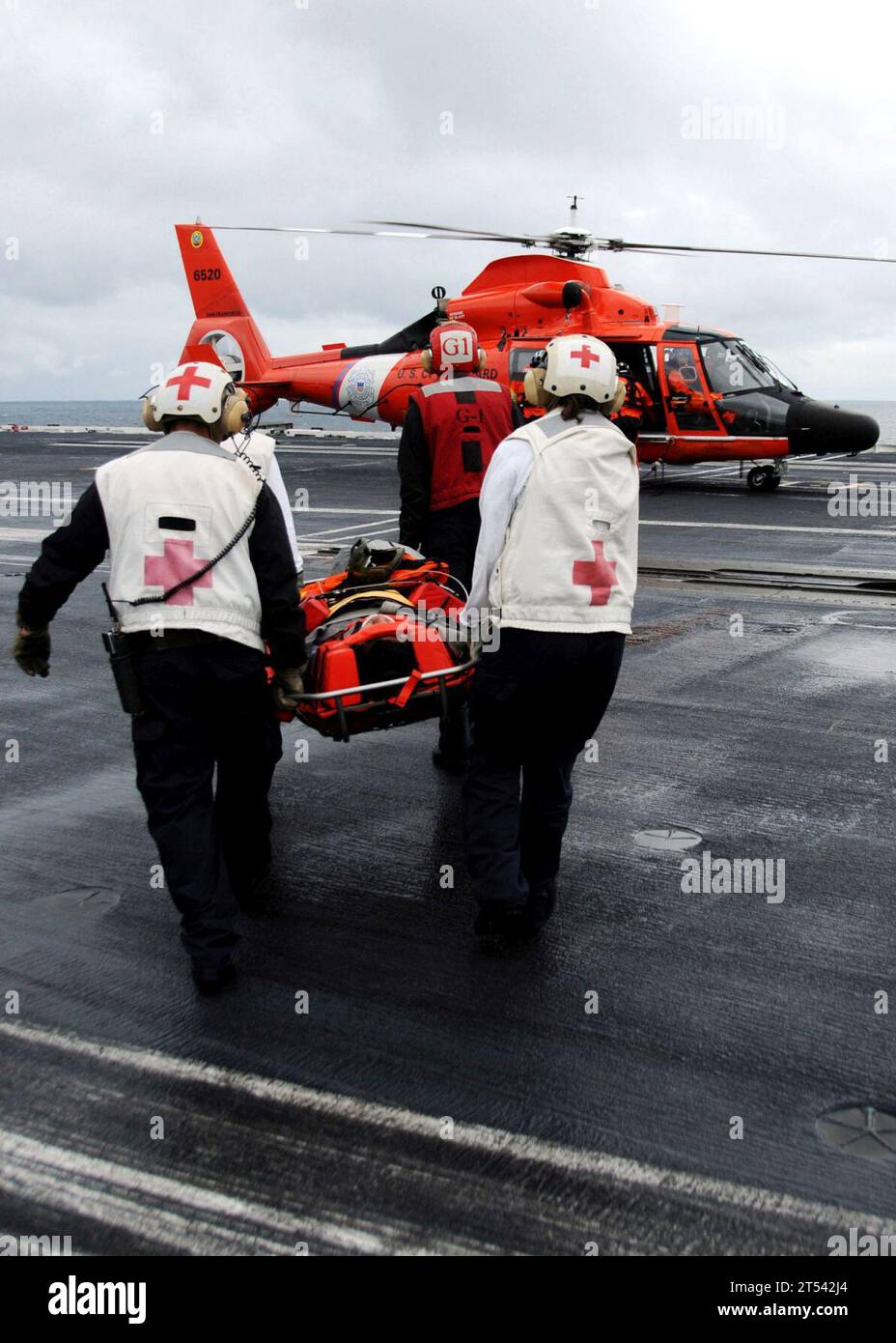 Coast Guard, evac, flight deck, medical Stock Photo - Alamy