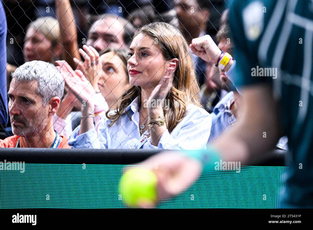 Paris, France. 01st Nov, 2023. Margot girlfriend of Ugo Humbert during ...