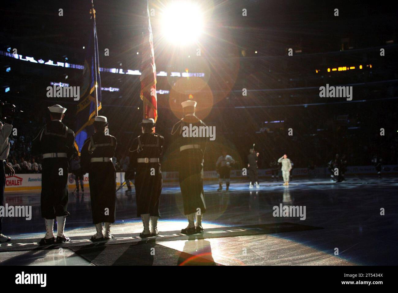 color guard, NHL, Staples Center, USS Ronald Reagan (CVN 76 Stock Photo ...