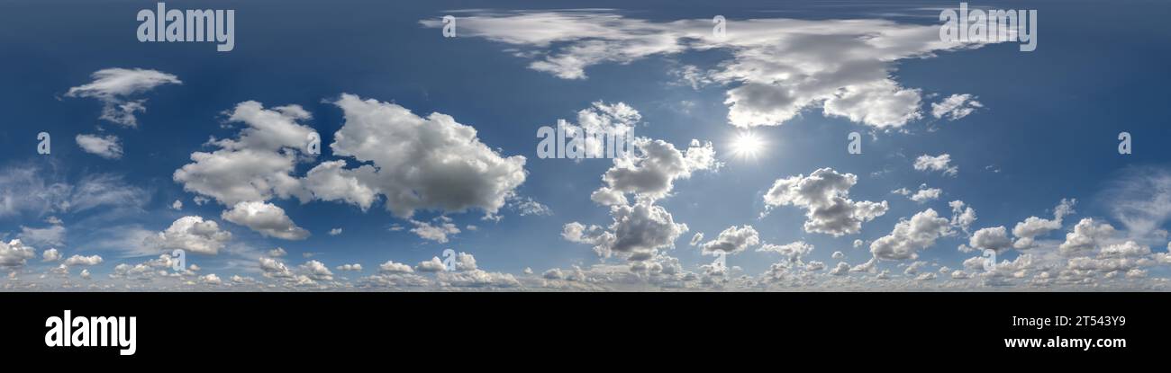 seamless cloudy blue sky 360 hdri panorama view with zenith and ...