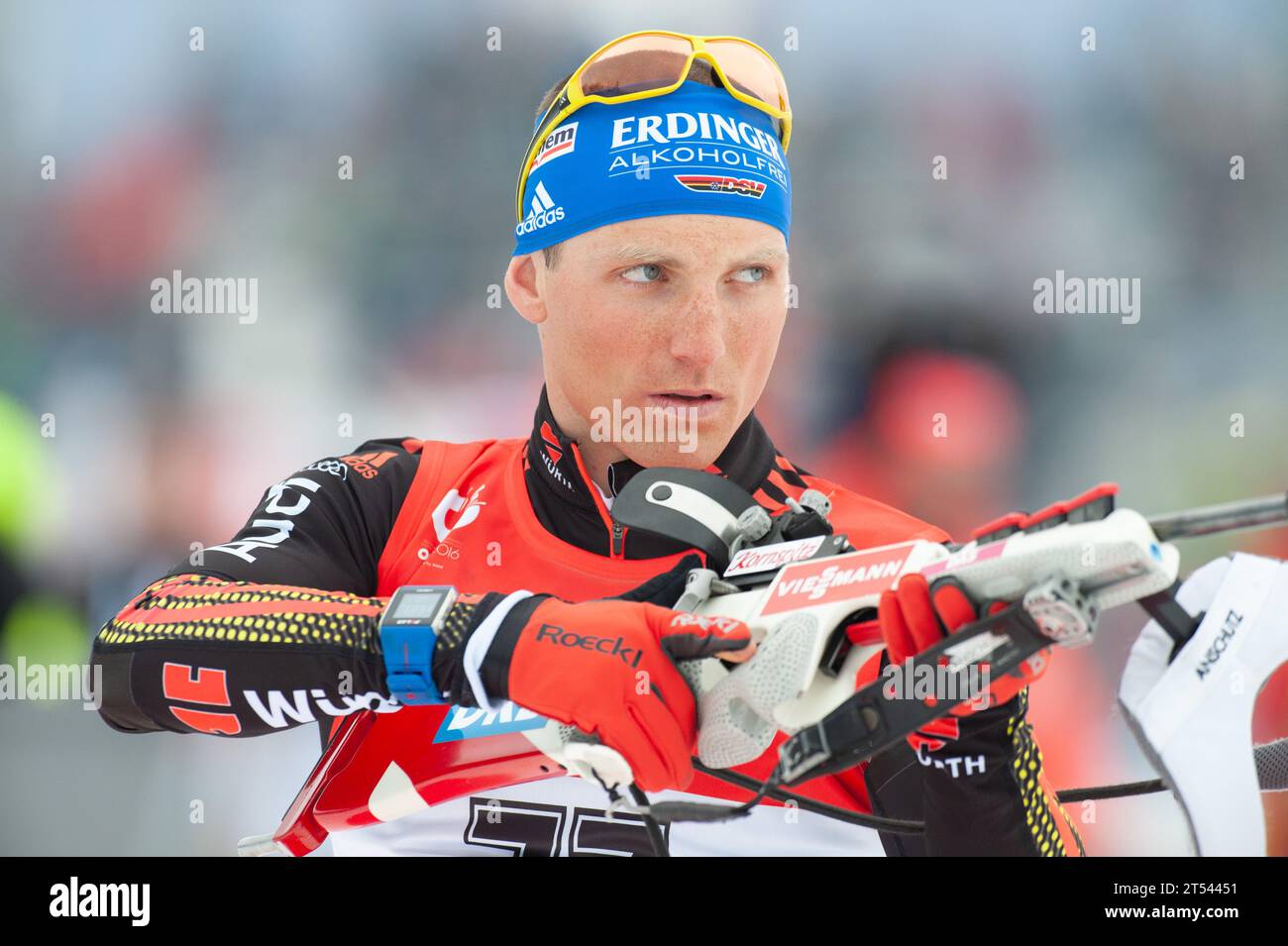 Erik Lesser Aktion 20 km der Herren IBU World Championships Biathlon in ...