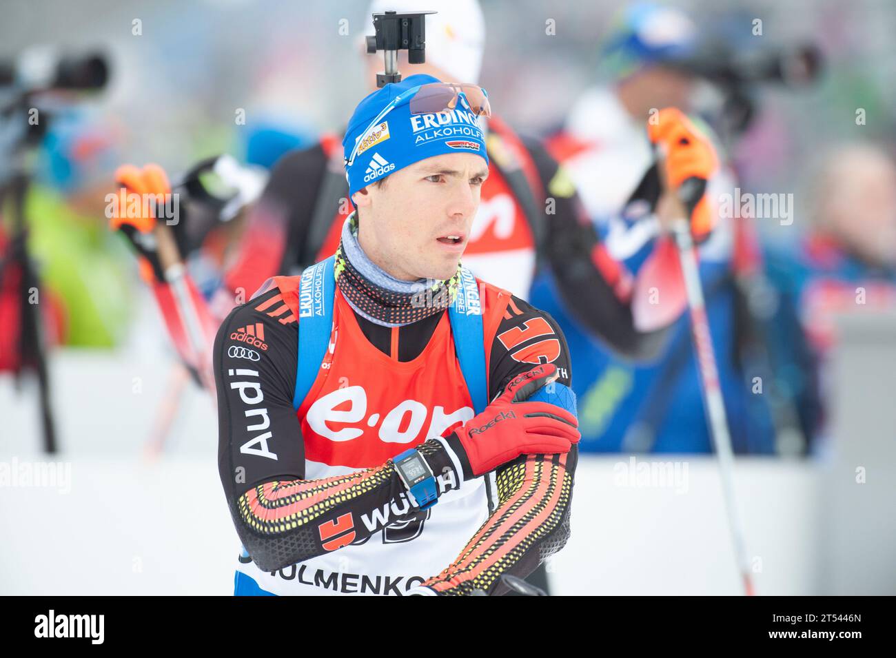 Simon Schempp Aktion 20 km der Herren IBU World Championships Biathlon ...