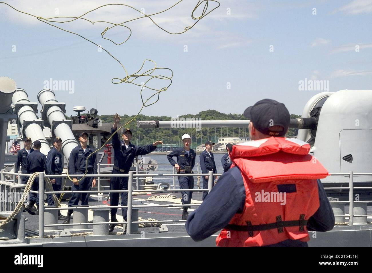 Commander Fleet Activities Yokosuka, Japan, line handlers, Pearl Harbor ...