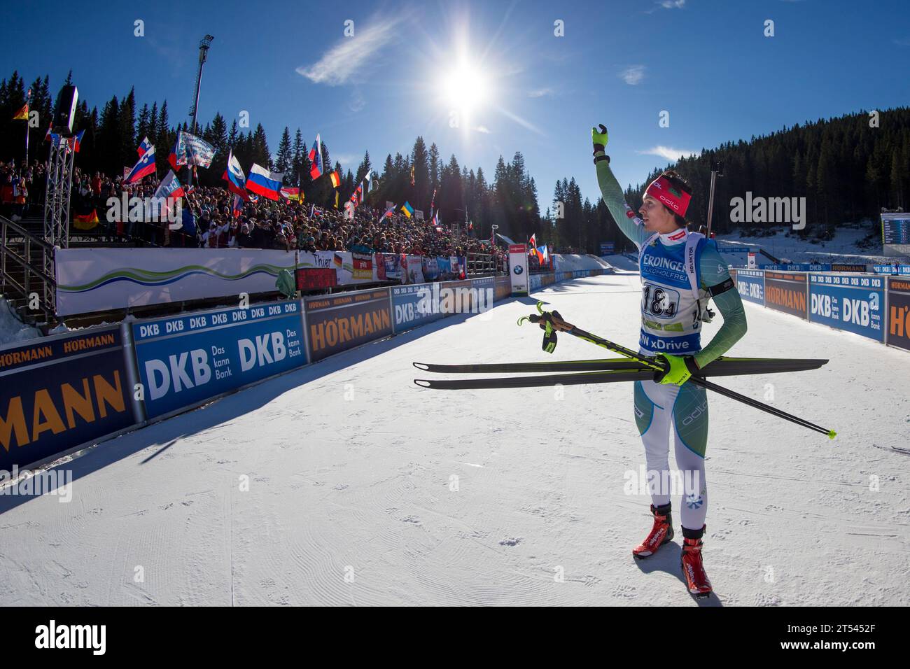 Rok Trsan (SLO) Biathlon Welt Cup 4 X 7,5 KM Staffel der Herren in ...