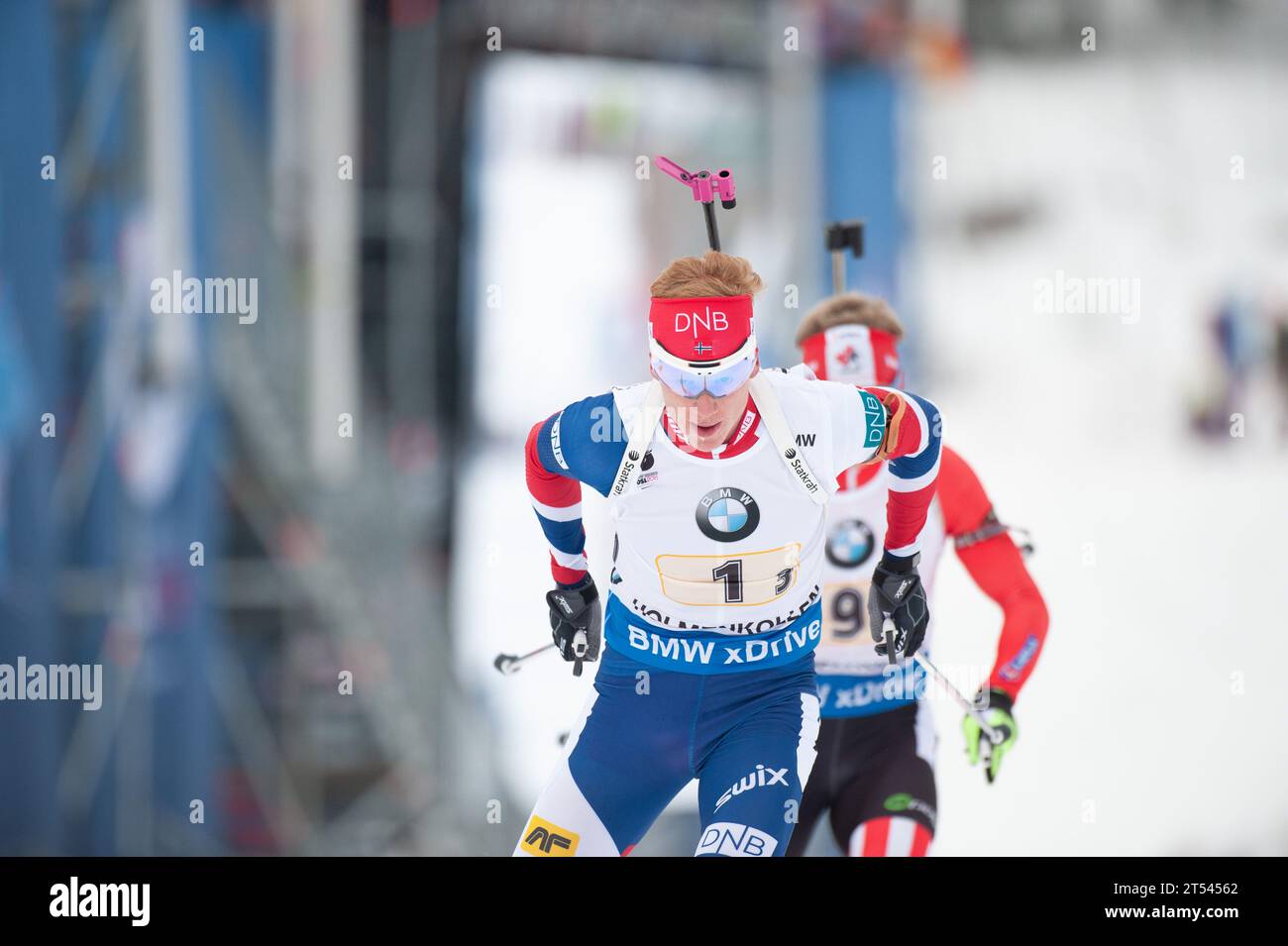 BOE Johannes Thingnes NOR Aktion IBU World Championships Biathlon 4 X 7 ...