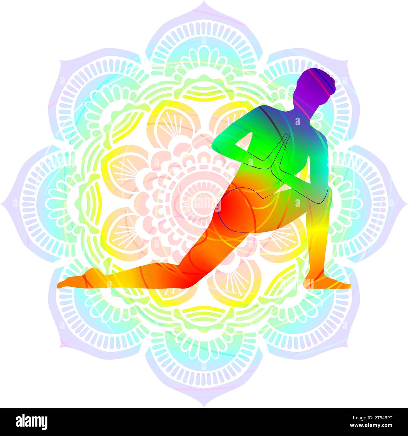 Woman exercise lunge twist Stock Vector Images - Alamy