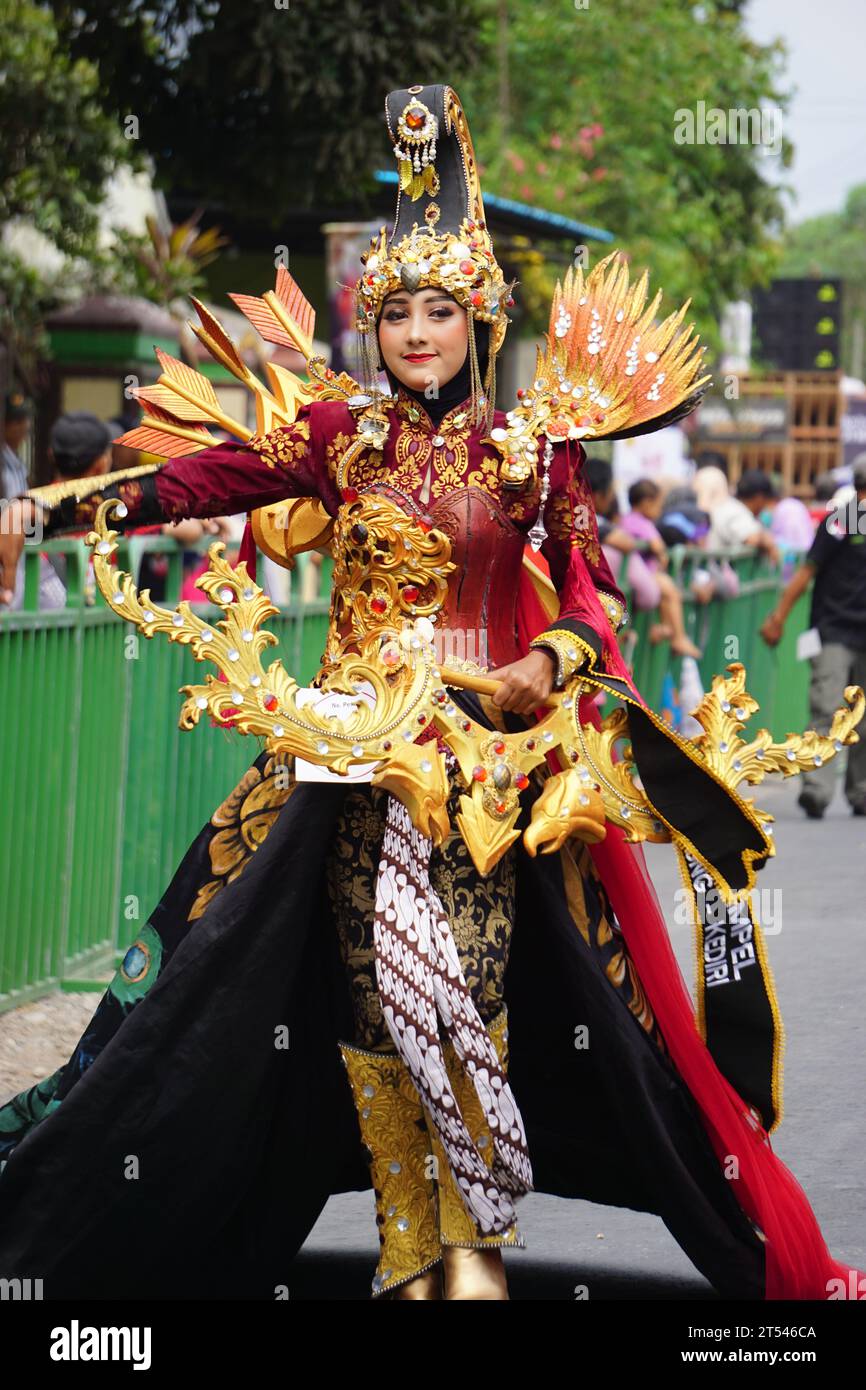 Beautiful participant Biro Fashion Carnival with an exotic costume ...