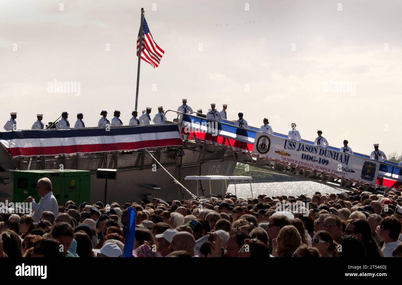 commissioning, ddg 109, dunham, USS Jason Dunham Stock Photo - Alamy