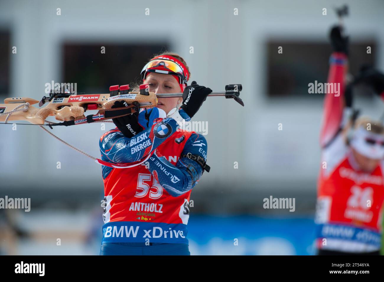JISLOVA Jessica CZE Aktion Biathlon Welt Cup 10 KM Verfolgung der Frauen in Antholz, Italien am ...