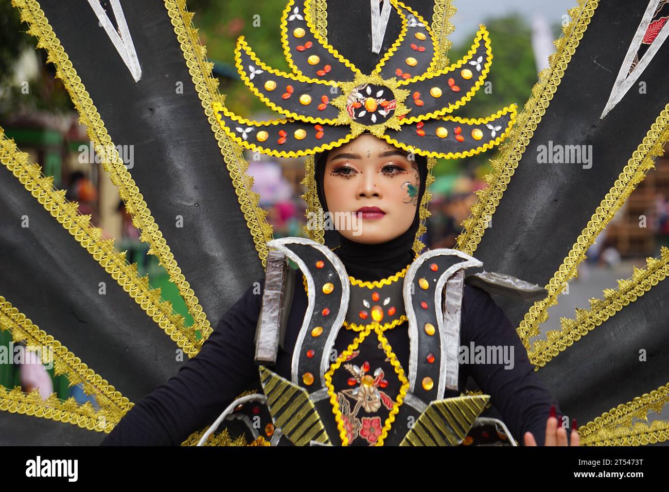 Beautiful participant Biro Fashion Carnival with an exotic costume ...