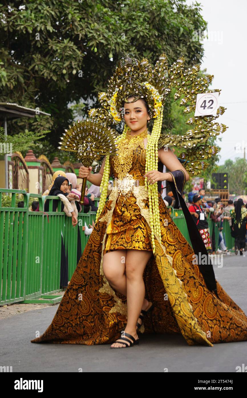Beautiful participant Biro Fashion Carnival with an exotic costume ...