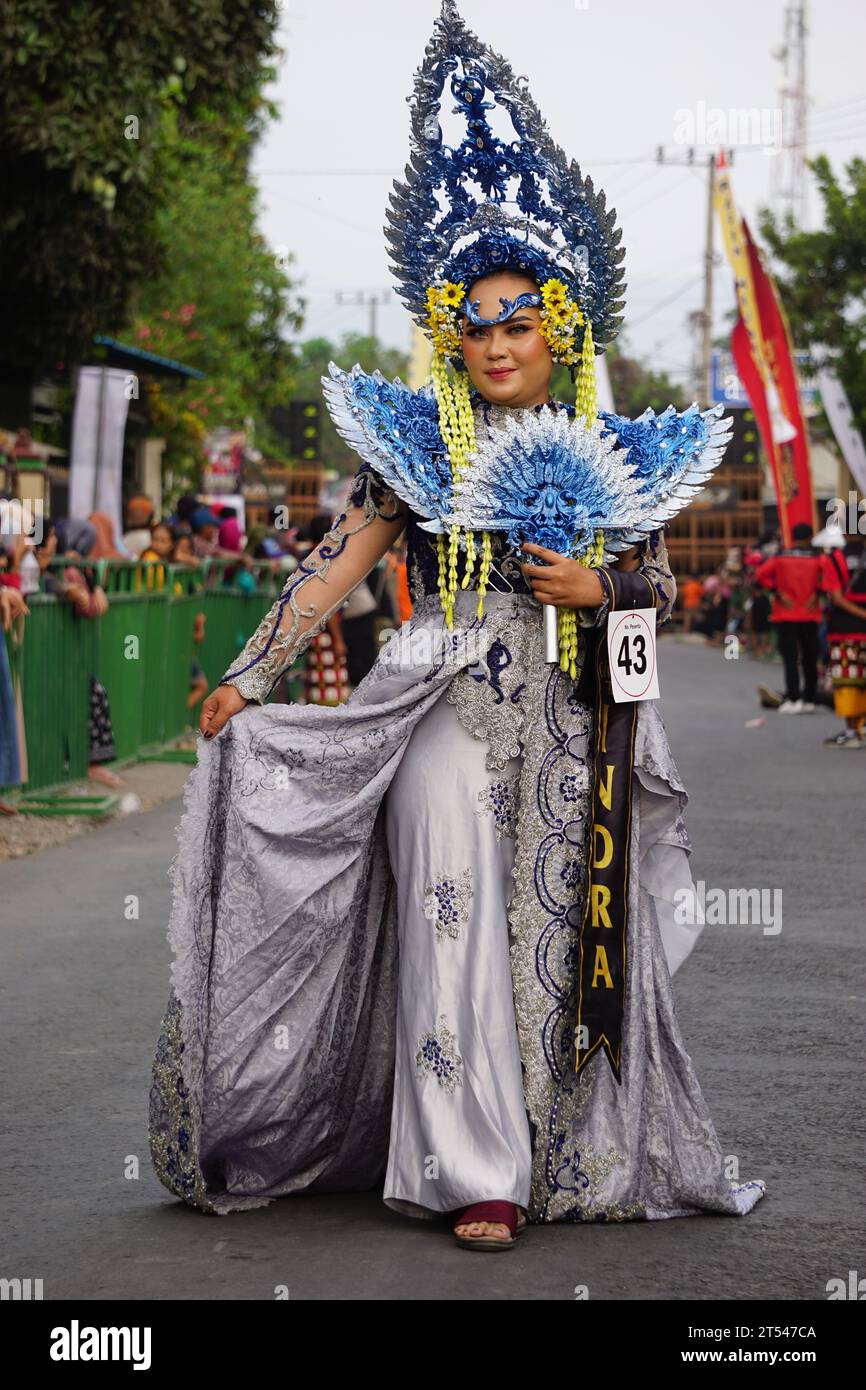 Beautiful participant Biro Fashion Carnival with an exotic costume ...