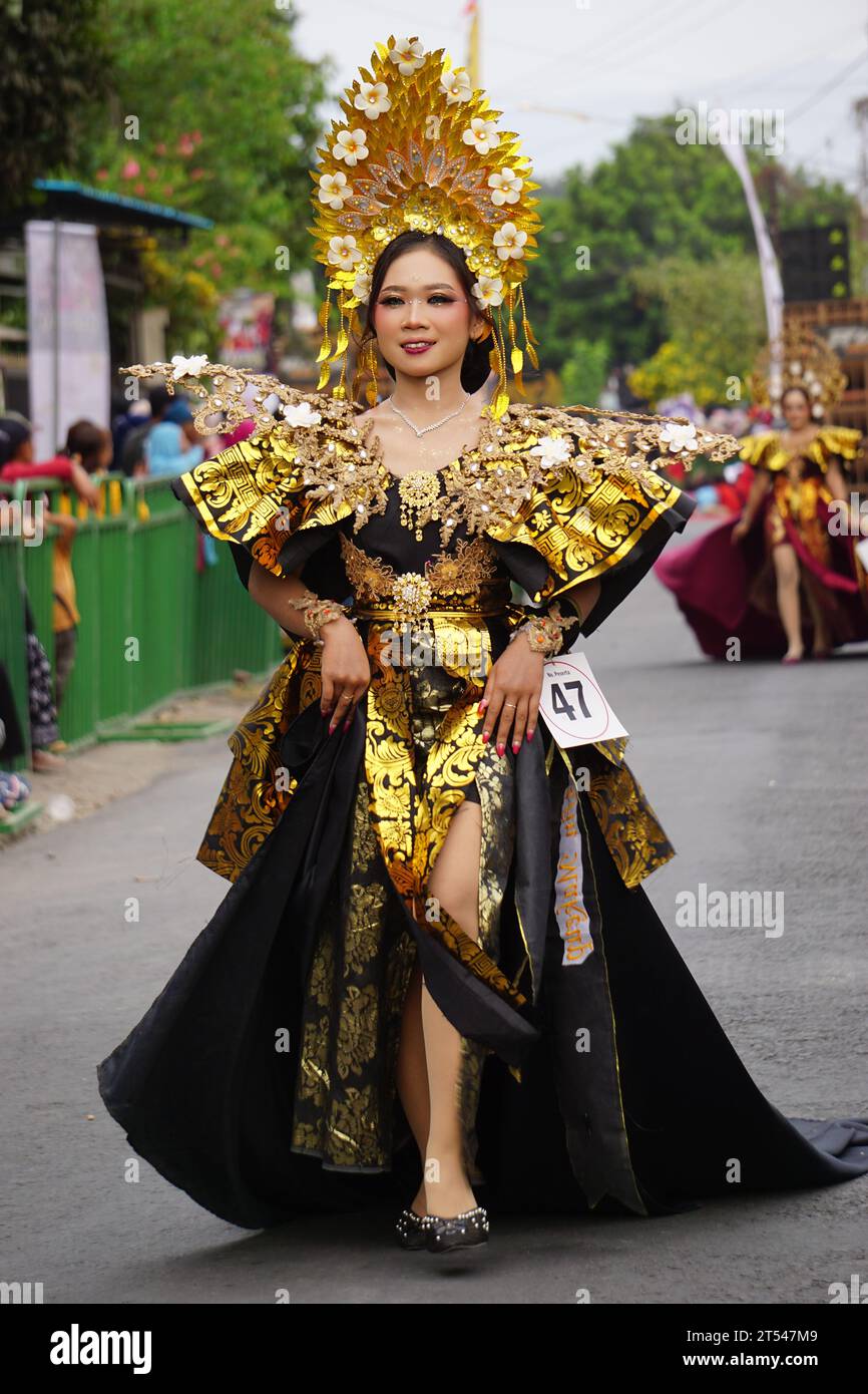 Beautiful participant Biro Fashion Carnival with an exotic costume ...