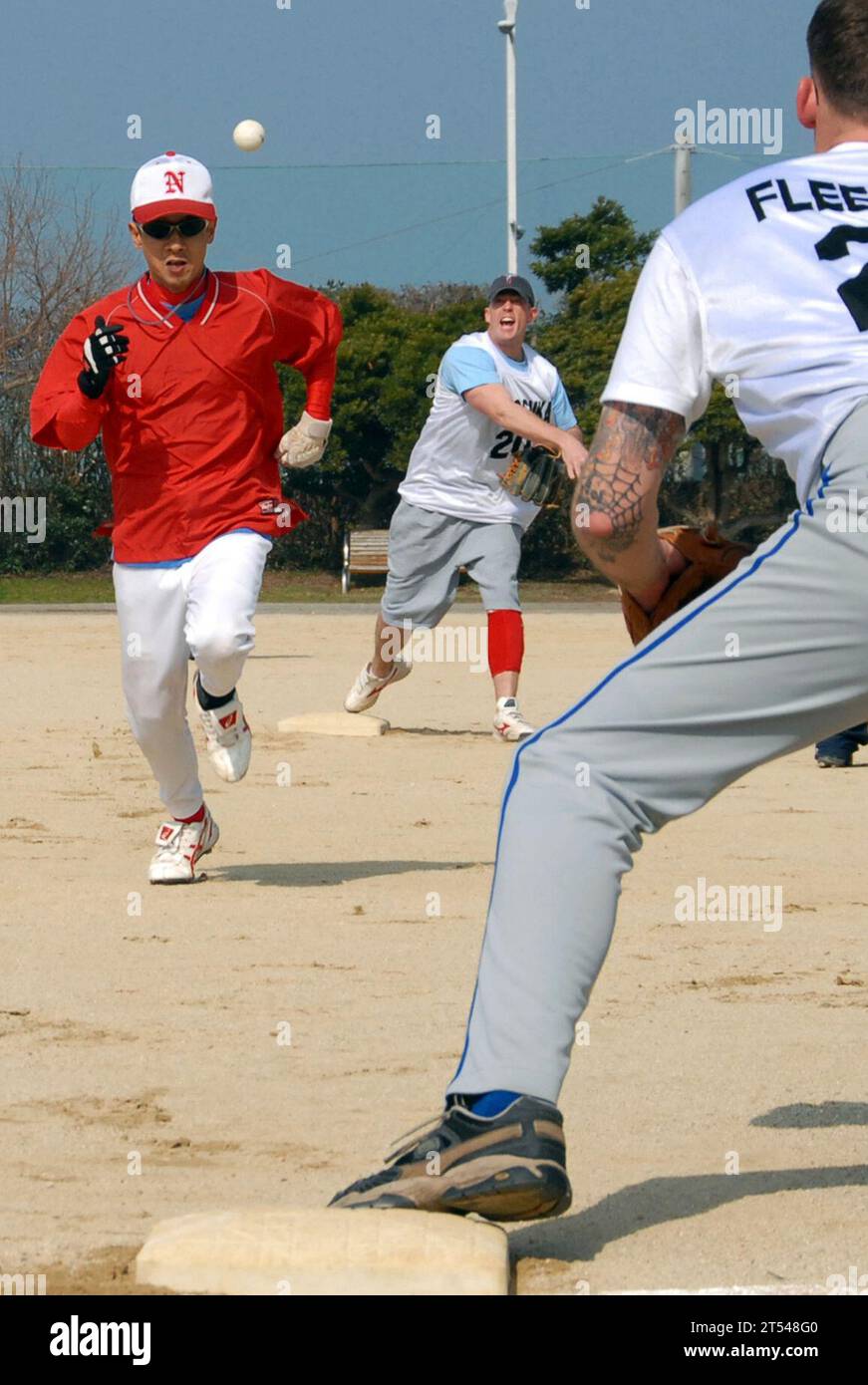 community relations, COMREL, Hitmen, Nagasaki, Sailors, softball Stock ...