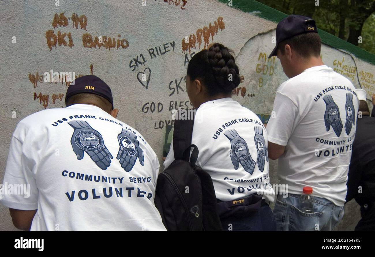 Community Service, female, people, USS Curtis Wilbur, USS Frank Cable ...
