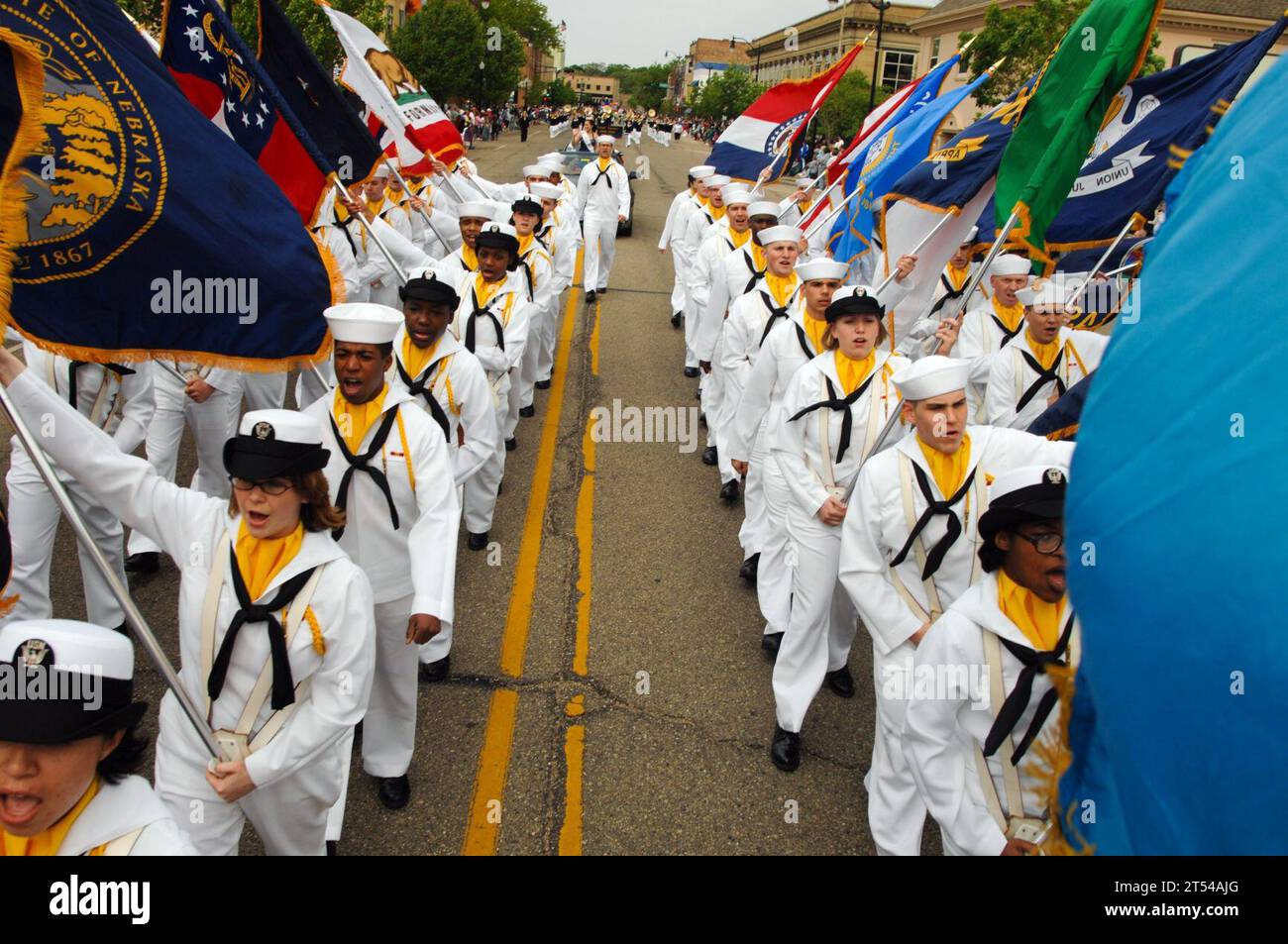 COMREL, dress whites, formation, people Stock Photo - Alamy