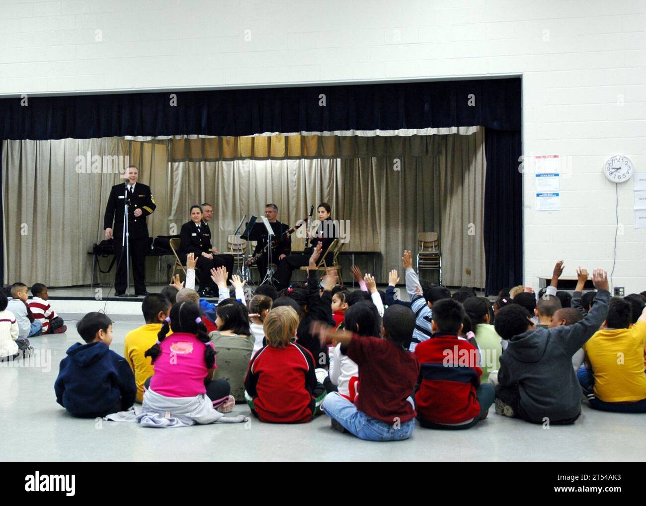 COMREL, elementary school, music, Navy Band, people Stock Photo - Alamy