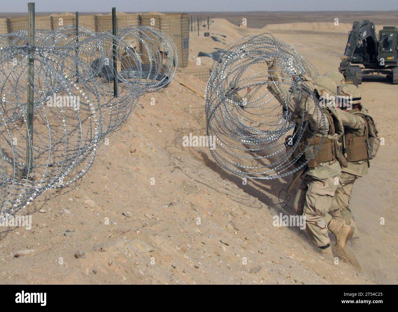 concertina wire, Naval Mobile Construction Battalion (NMCB) 5, SEABEES ...