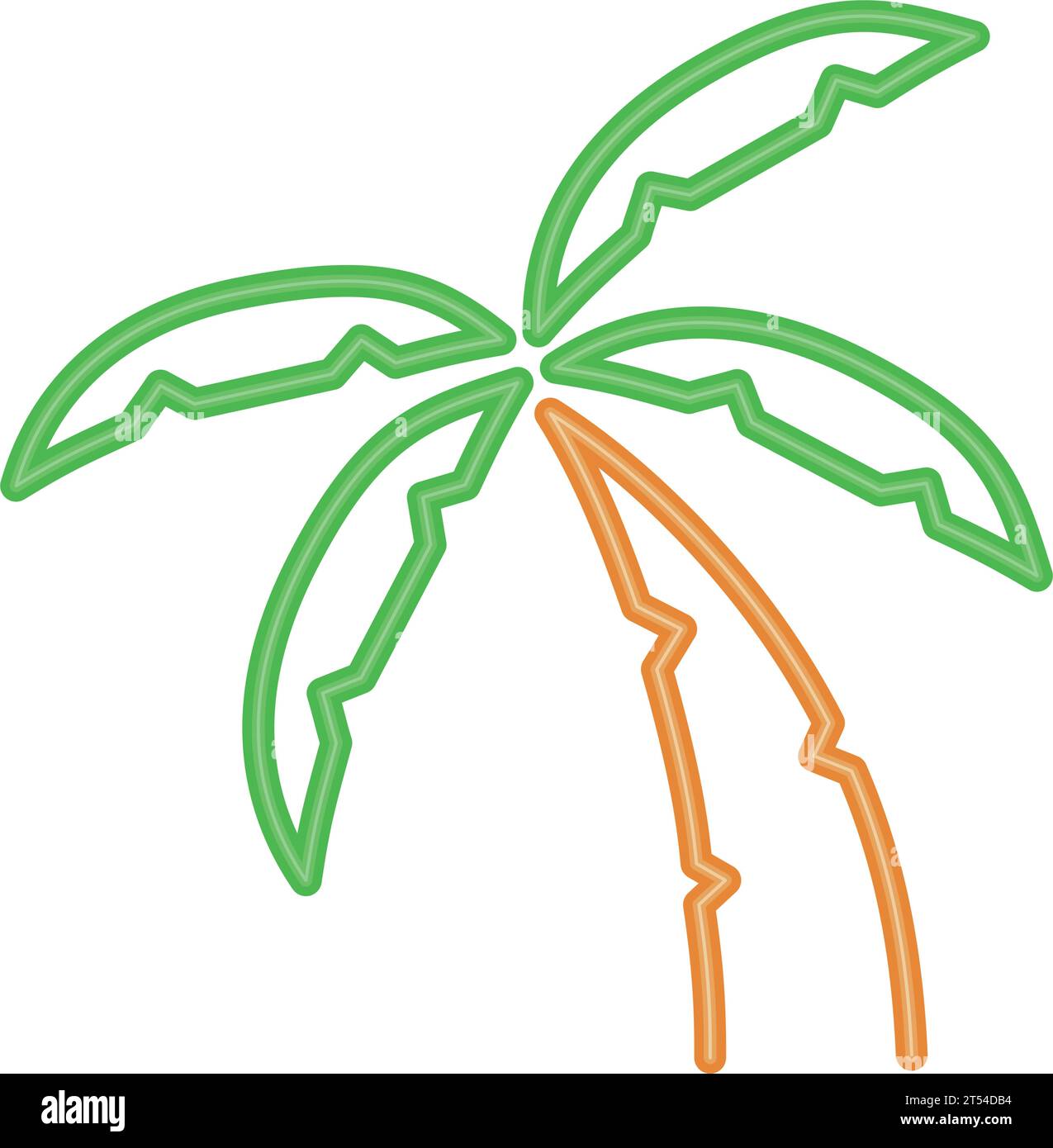 neon shape palm tree Stock Vector Image & Art - Alamy