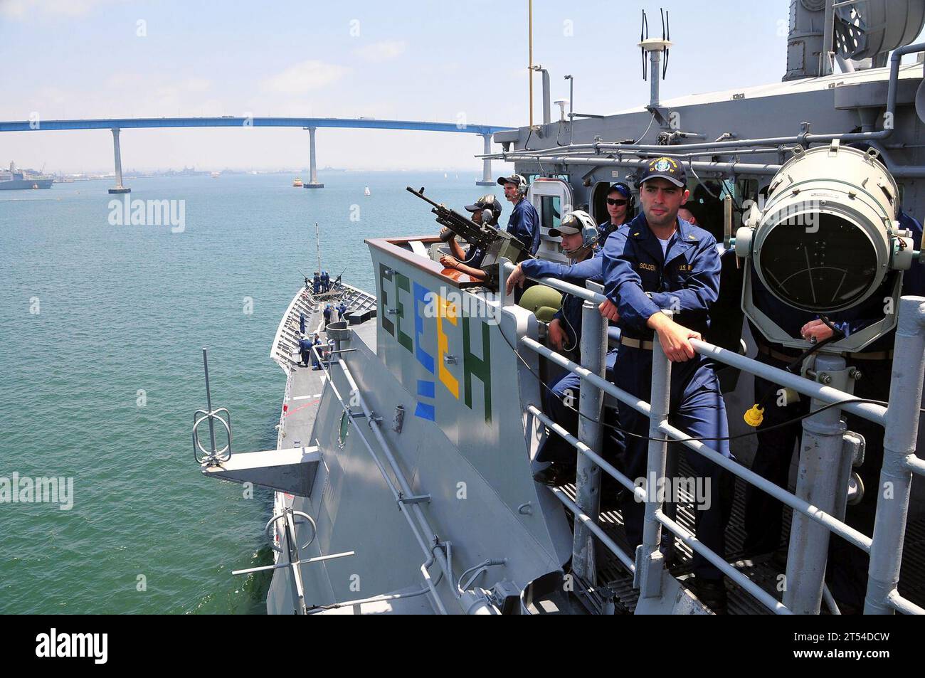Coronado Bay Bridge, GWOT, MSO, USS Lake Champlain (CG 57 Stock Photo ...
