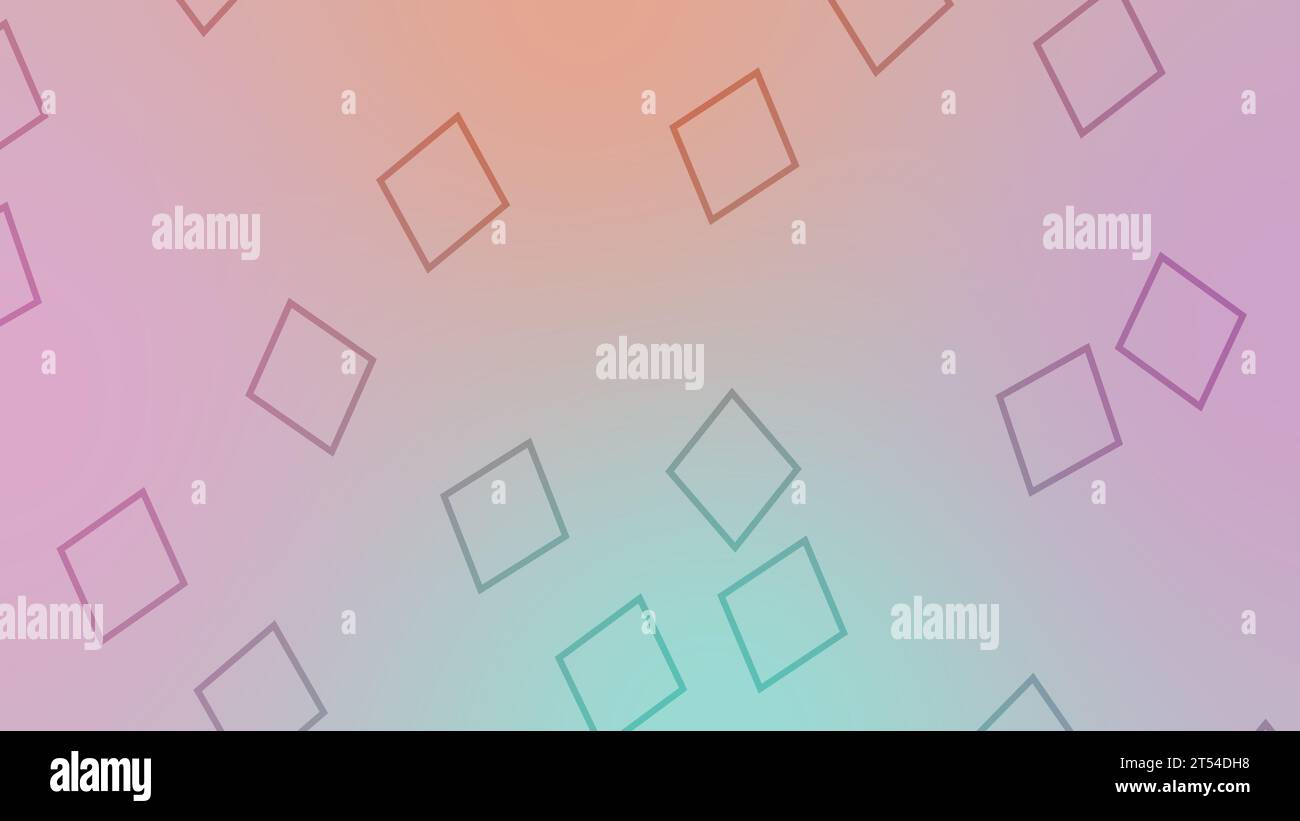CG image of pastel-colored background including rhombus shaped object ...