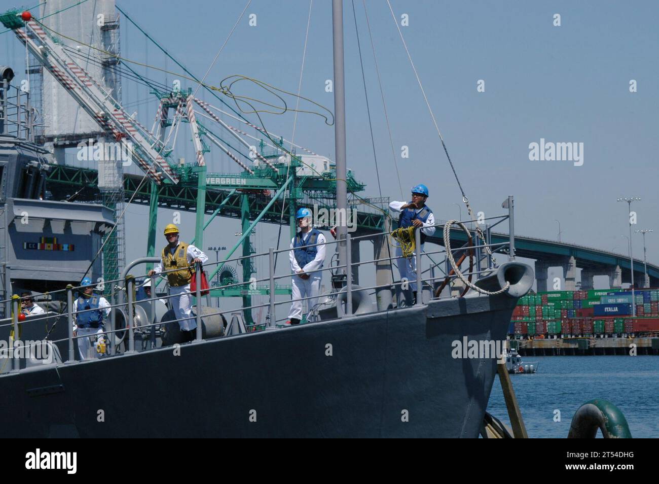 countermeasures ship, Los Angeles Harbor, mooring, Navy Week, Sailors ...