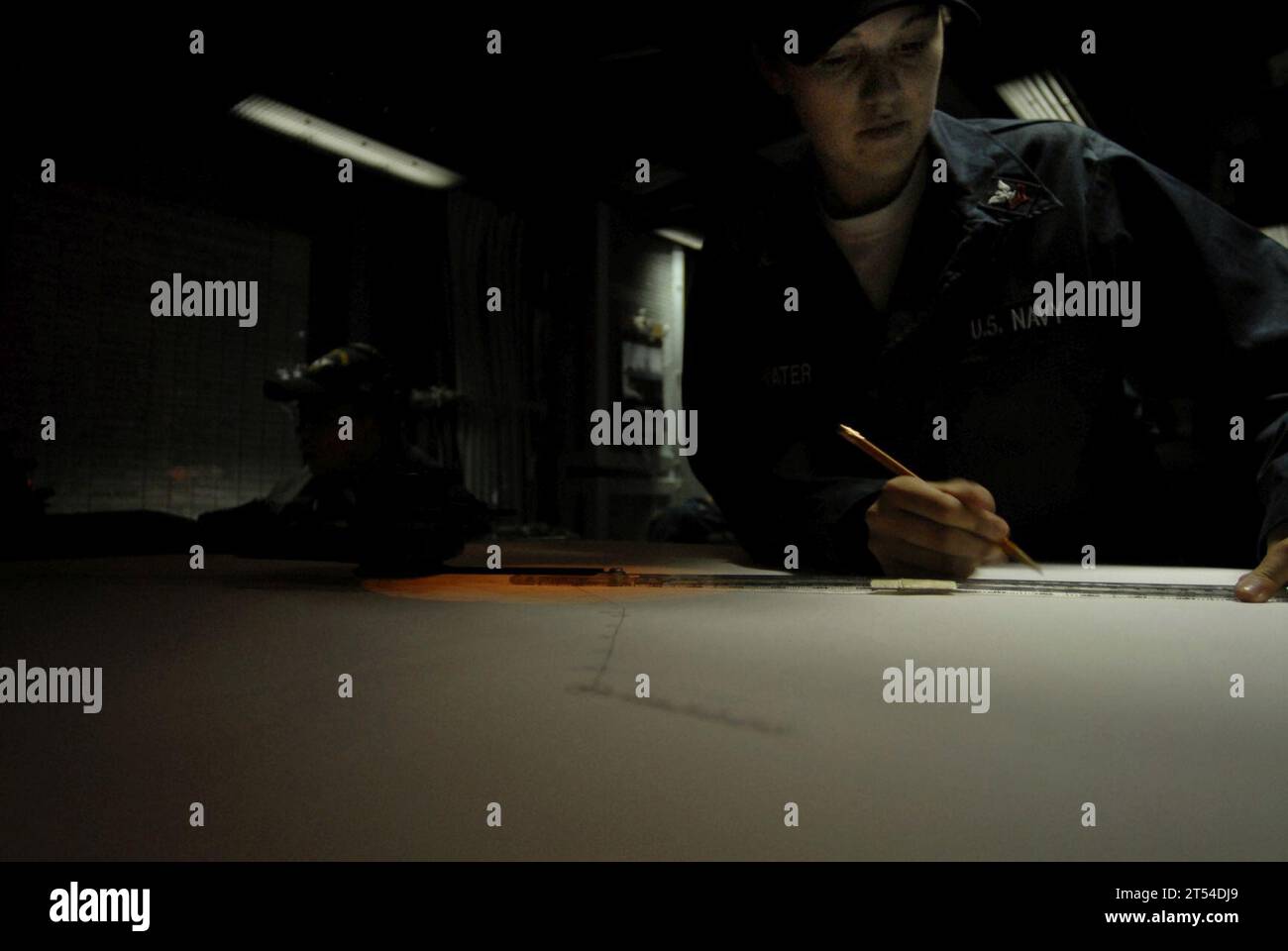 coveralls, CVN 76, female, plot chart, Reagan Stock Photo - Alamy