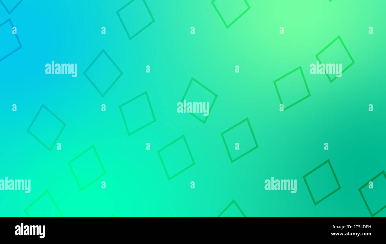 CG image of green and cyan background including rhombus shaped object ...