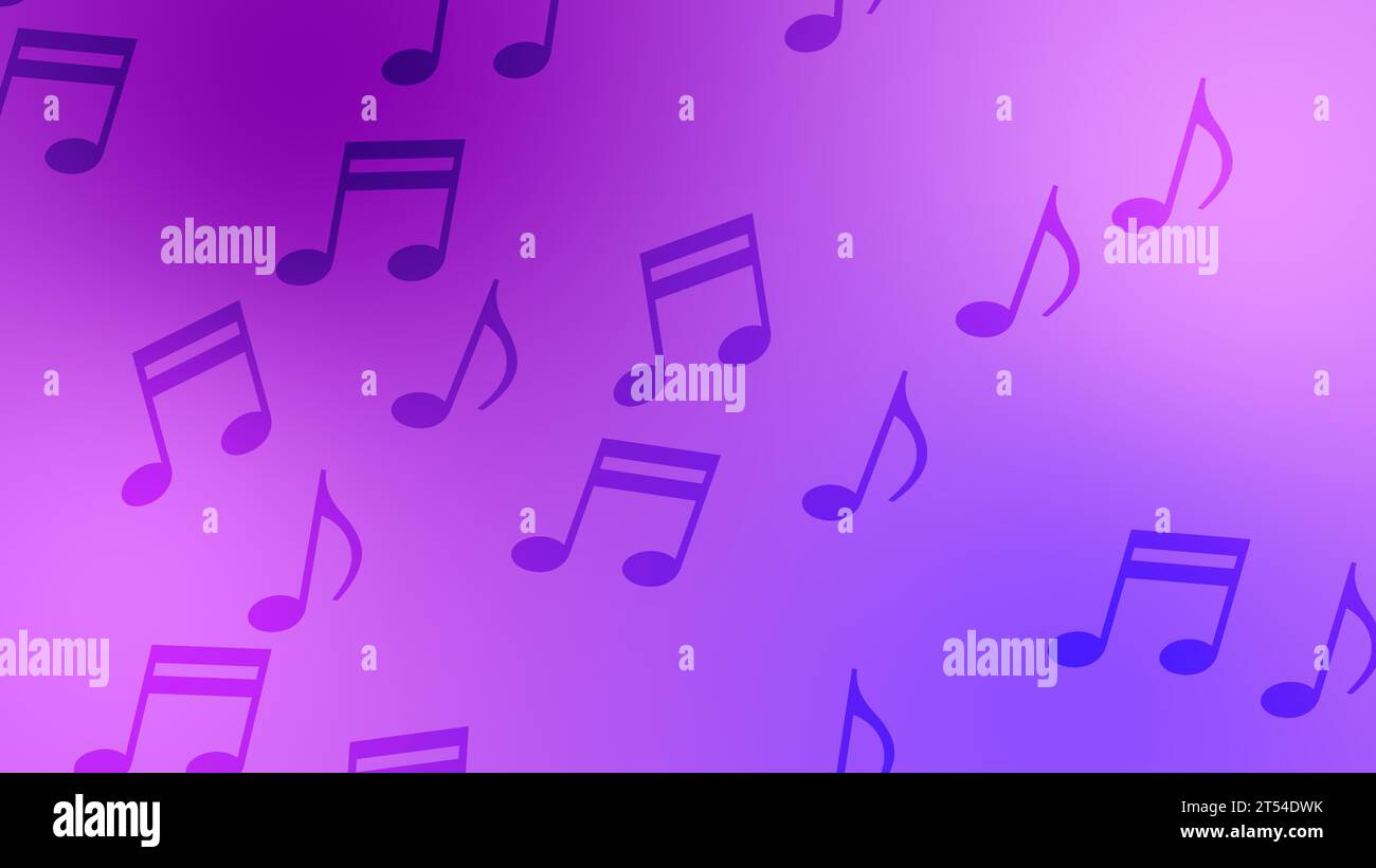 CG image of purple background including music note object Stock Photo ...