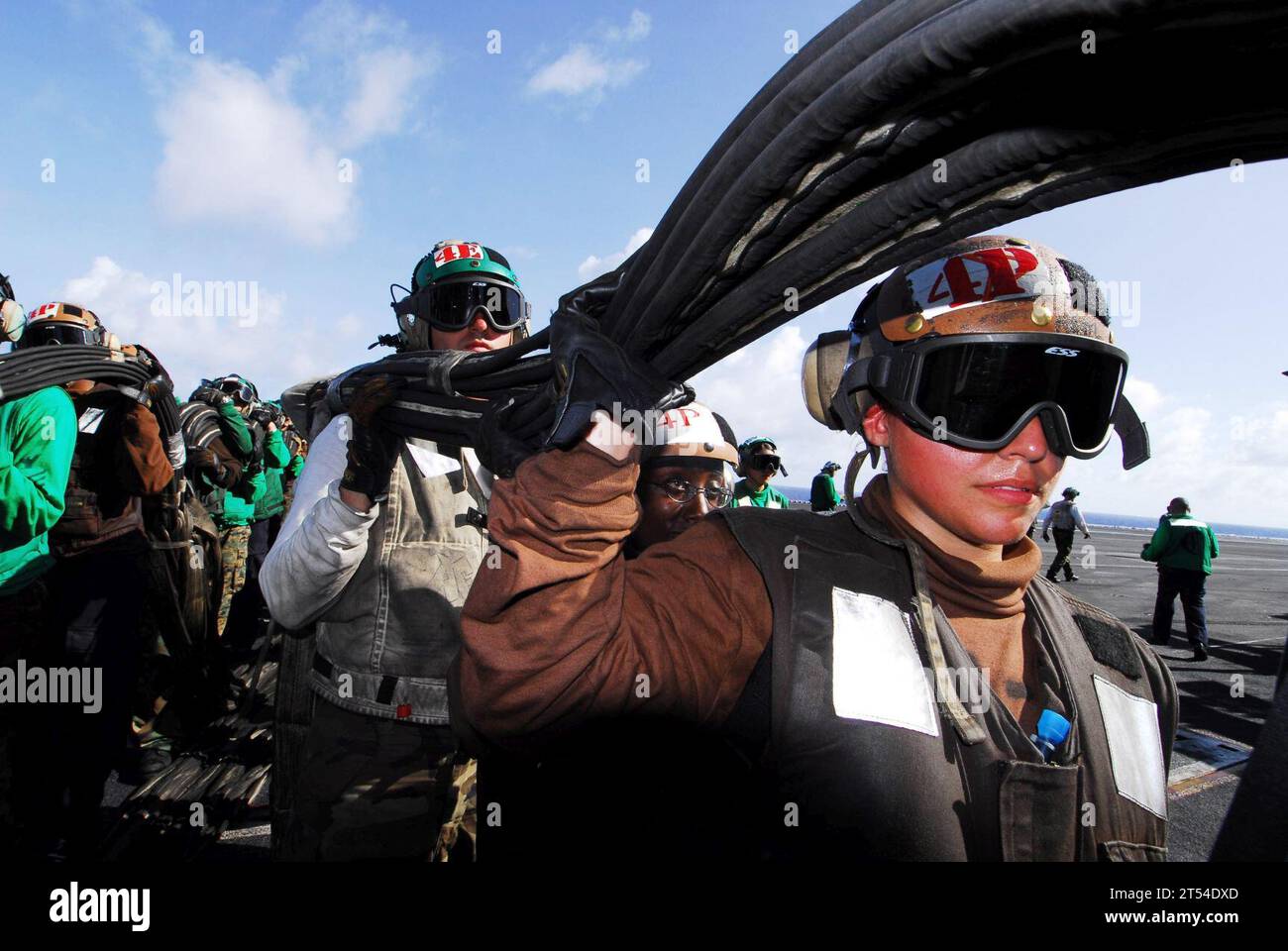 crash and recovery drill, nuclear-powered aircraft carrier USS Nimitz ...