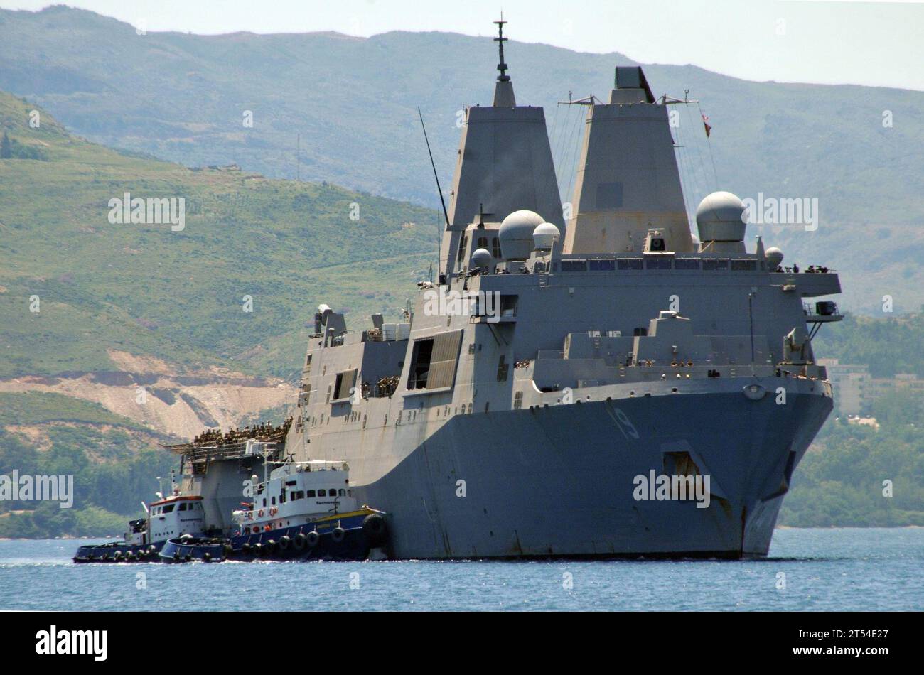 Crete, Greece, port visit, Souda Bay, USS Mesa Verde Stock Photo - Alamy