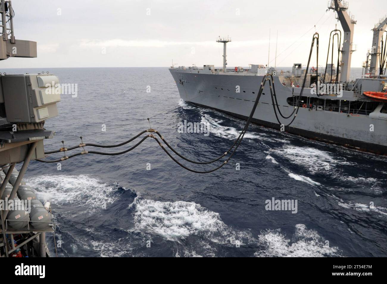 CRUISER, Refueling at Sea (RAS), US Navy, USNS Supply (T-AO 201), USS ...
