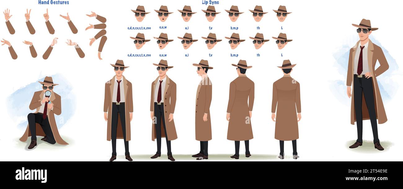 Detective creation set hi-res stock photography and images - Alamy