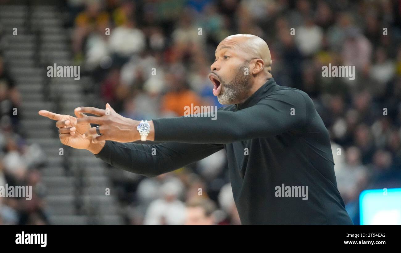 Orlando Magic head coach Jamahl Mosley directs his team during the ...