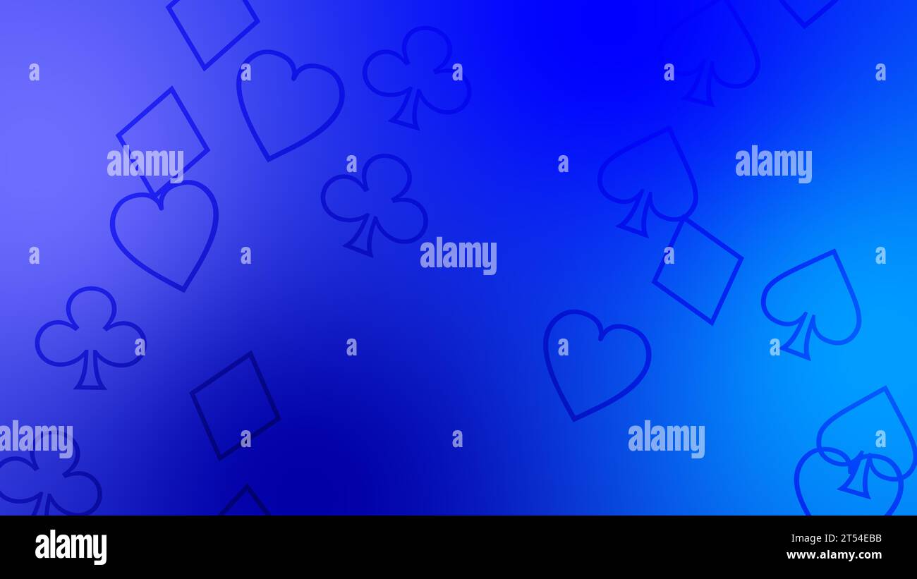 CG image of blue background including playing cards shaped object Stock ...