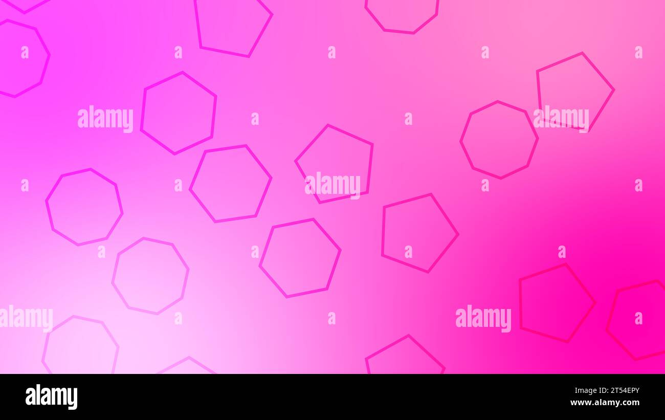 CG image of pink and magenta background including polygon shaped object ...