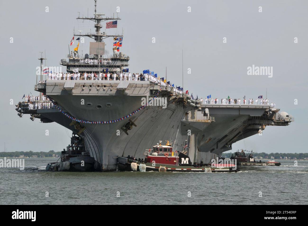 CVN 65, Enterprise Carrier Strike Group, manning the rails, Naval ...