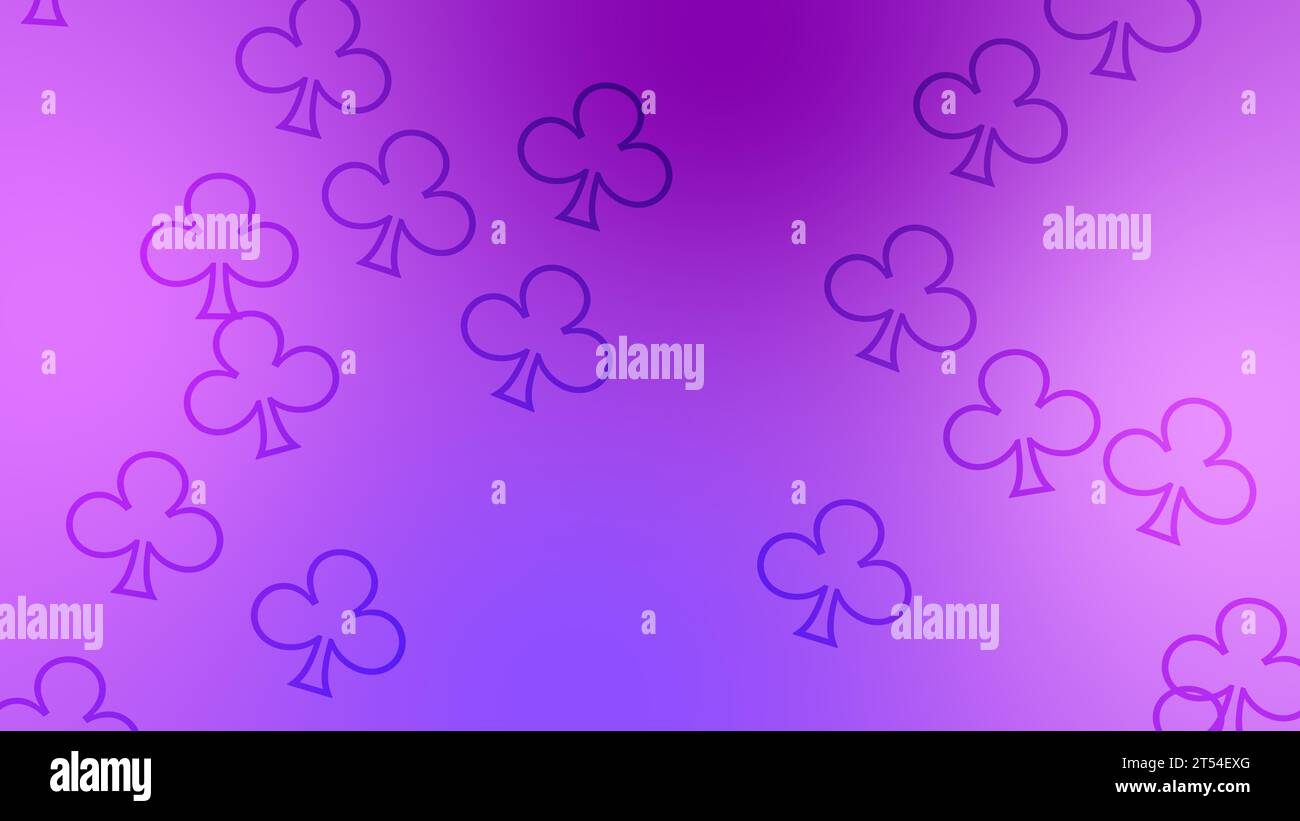 CG image of purple background including clover shaped object Stock ...
