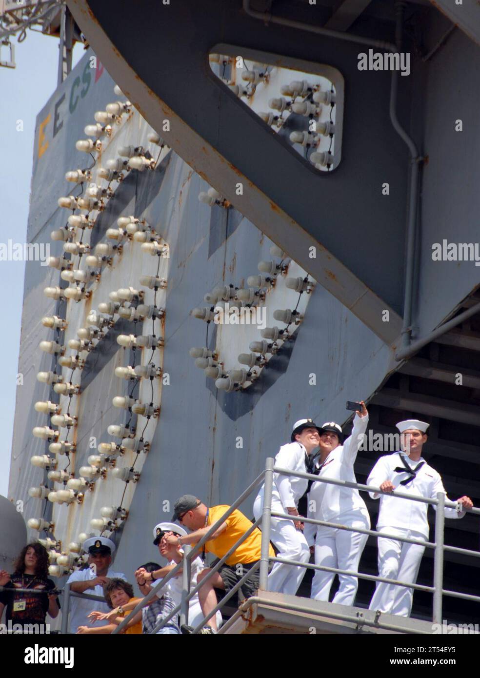 CVN 65, Enterprise Carrier Strike Group, manning the rails, Naval ...