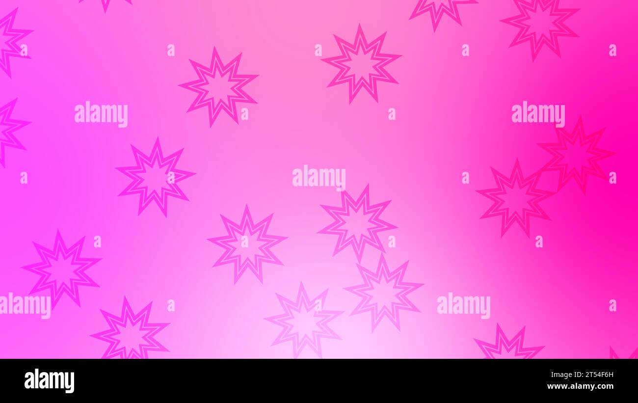 CG image of pink and magenta background including star shaped object ...