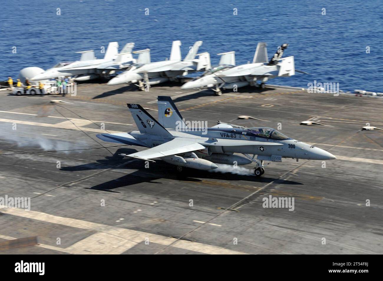 CVN 69, EISENHOWER, F/A-18E, flight deck, IKE, rampagers, vfa-83 Stock ...