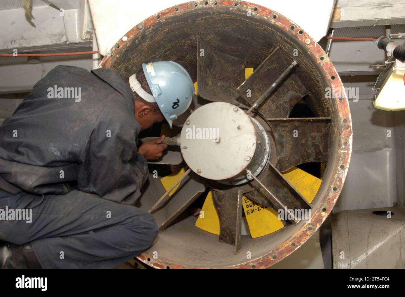 CVN 70, rcoh, USS Carl Vinson, ventilation fan Stock Photo - Alamy