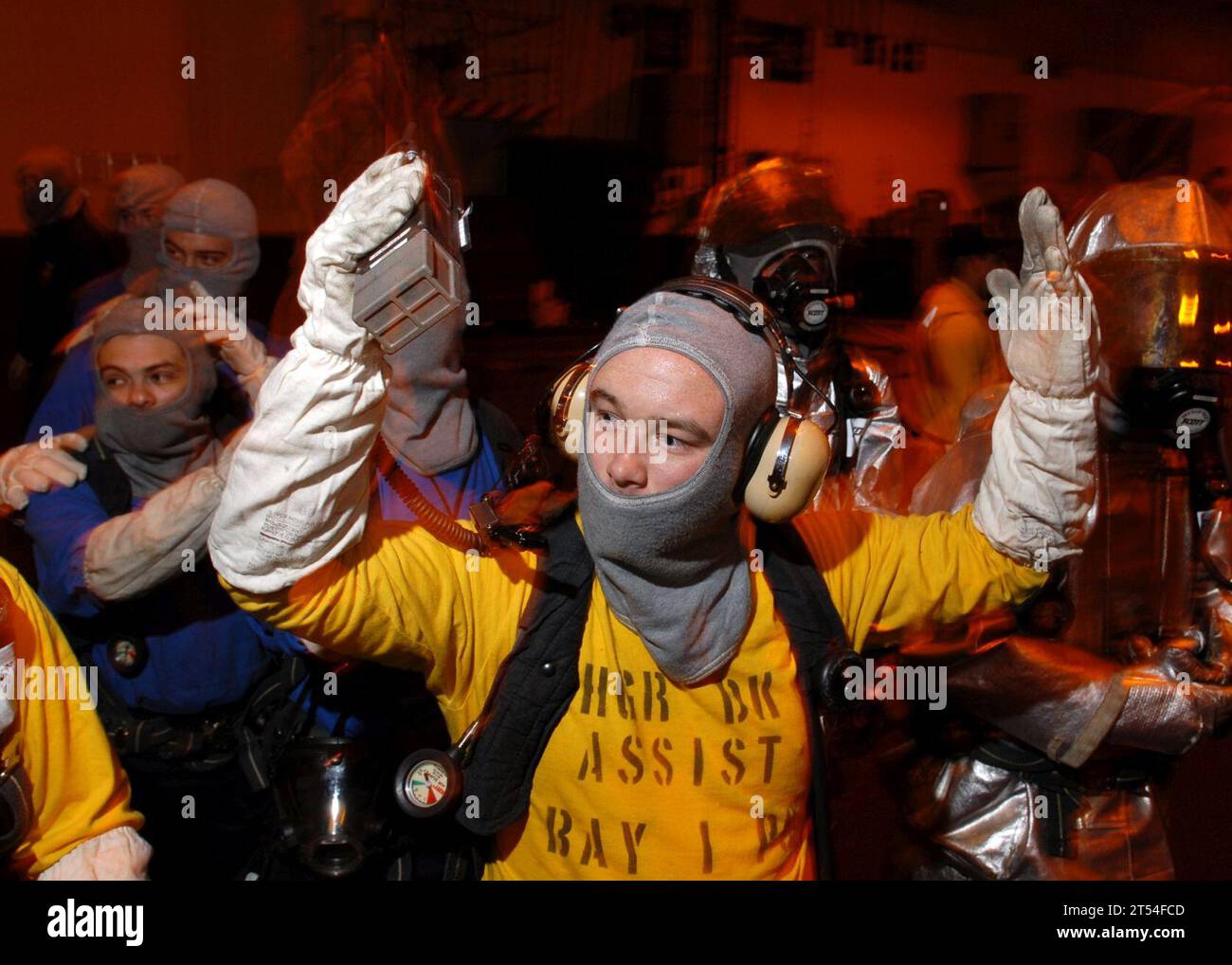 cvn 72, firefighting, gq, Lincoln, people, training Stock Photo - Alamy