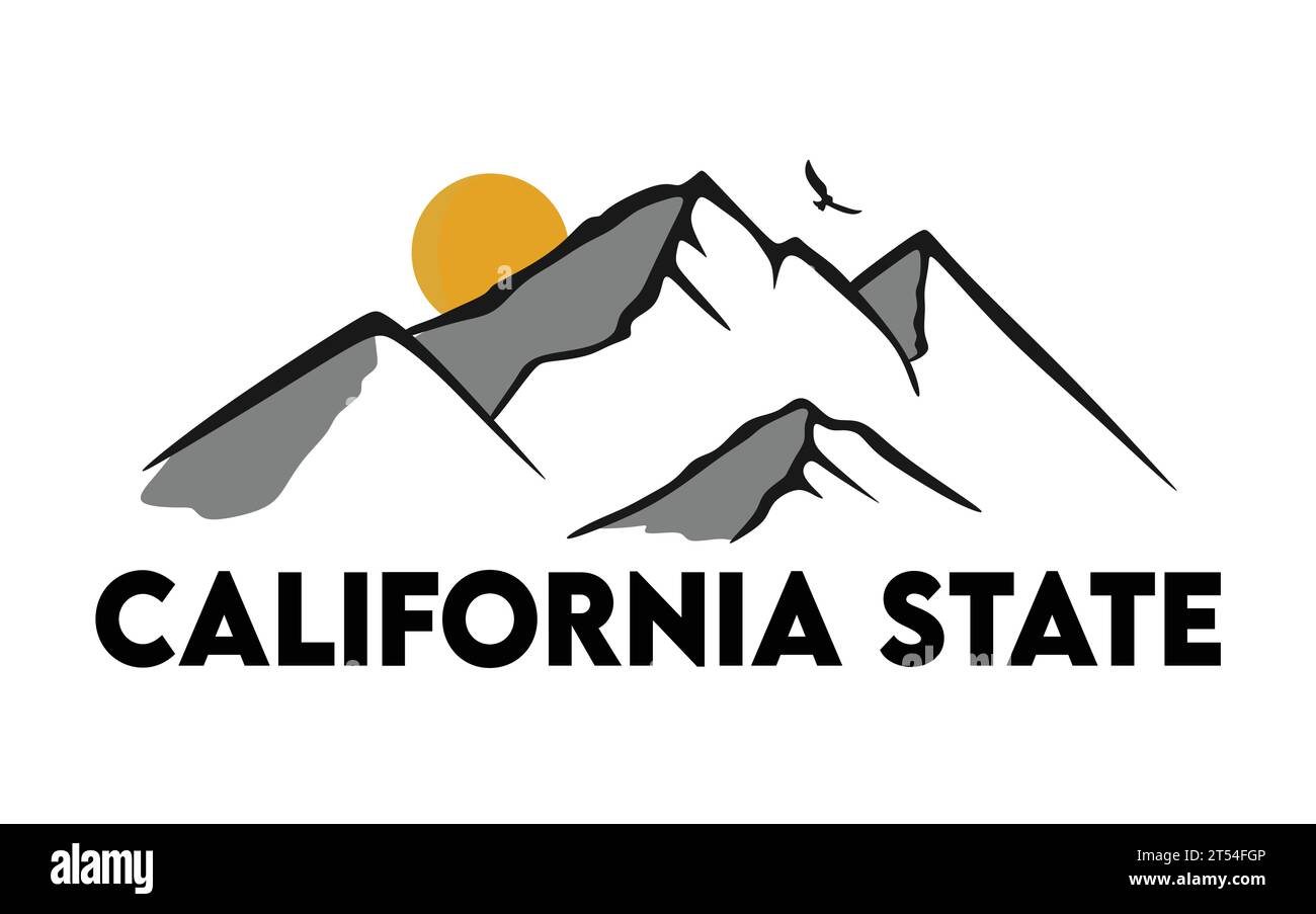 California state with white background Royalty Free Vector Stock Vector ...