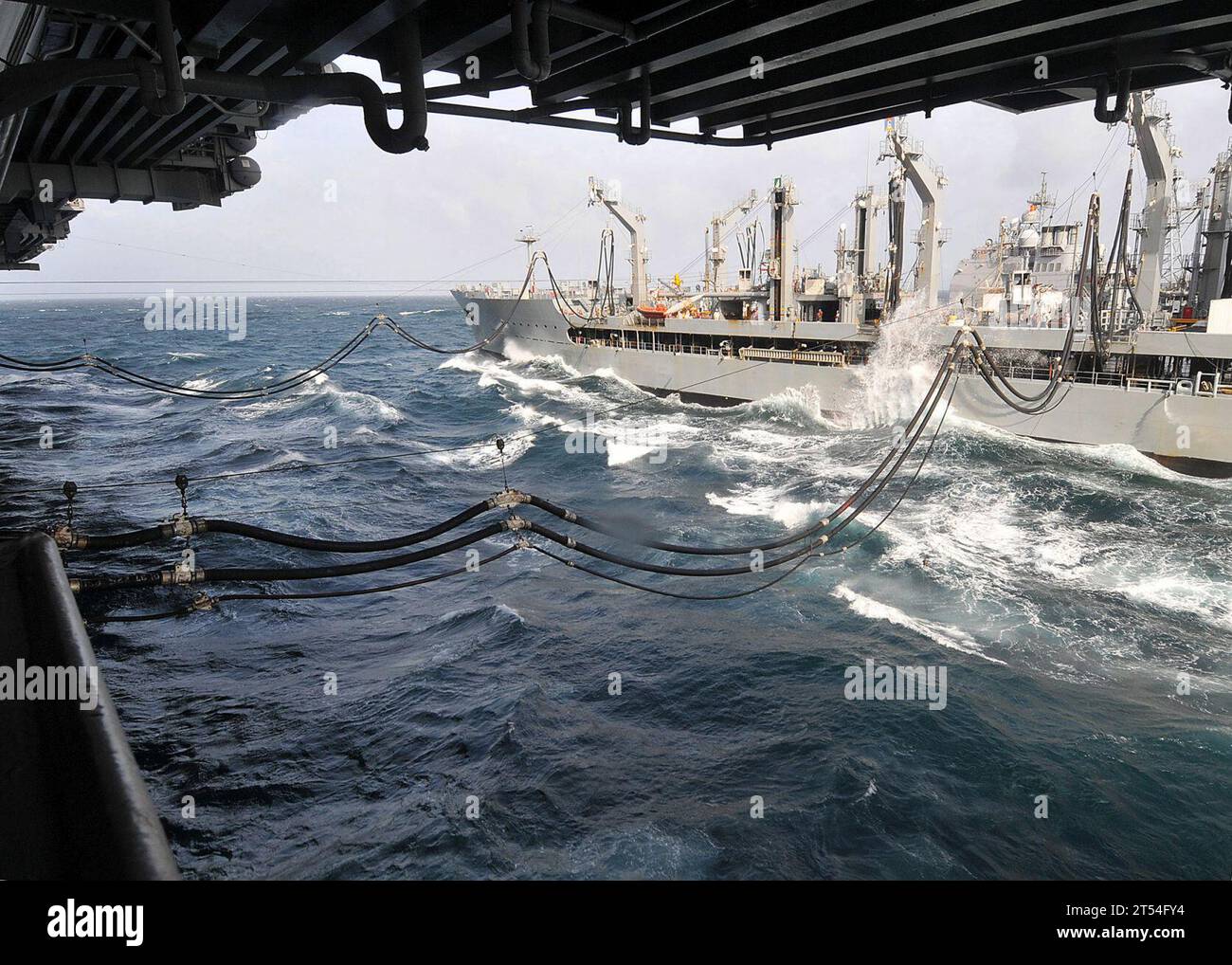 CVN 73, replenishment-at-sea, USNS Pecos (T-AO 197), USS George ...